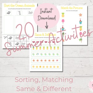Summer Activity Bundle, Preschool Activities, Prek Worksheets, Learning ...
