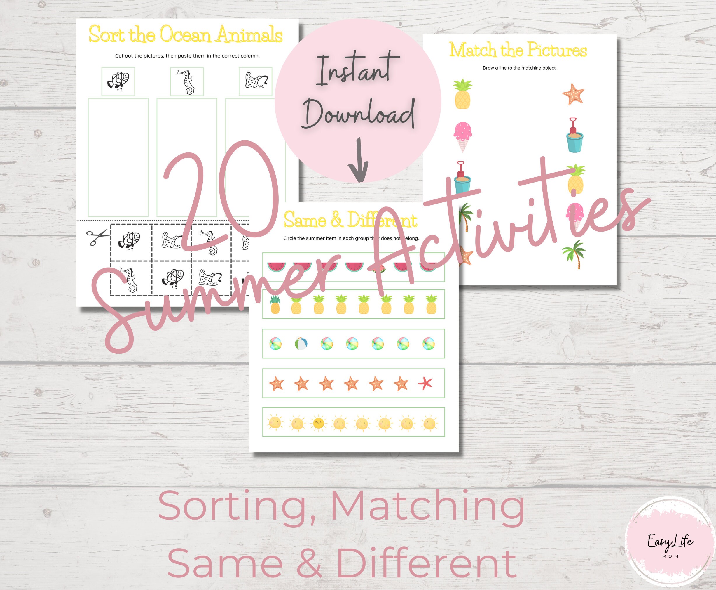 Summer Activity Bundle, Preschool Activities, Prek Worksheets, Learning ...