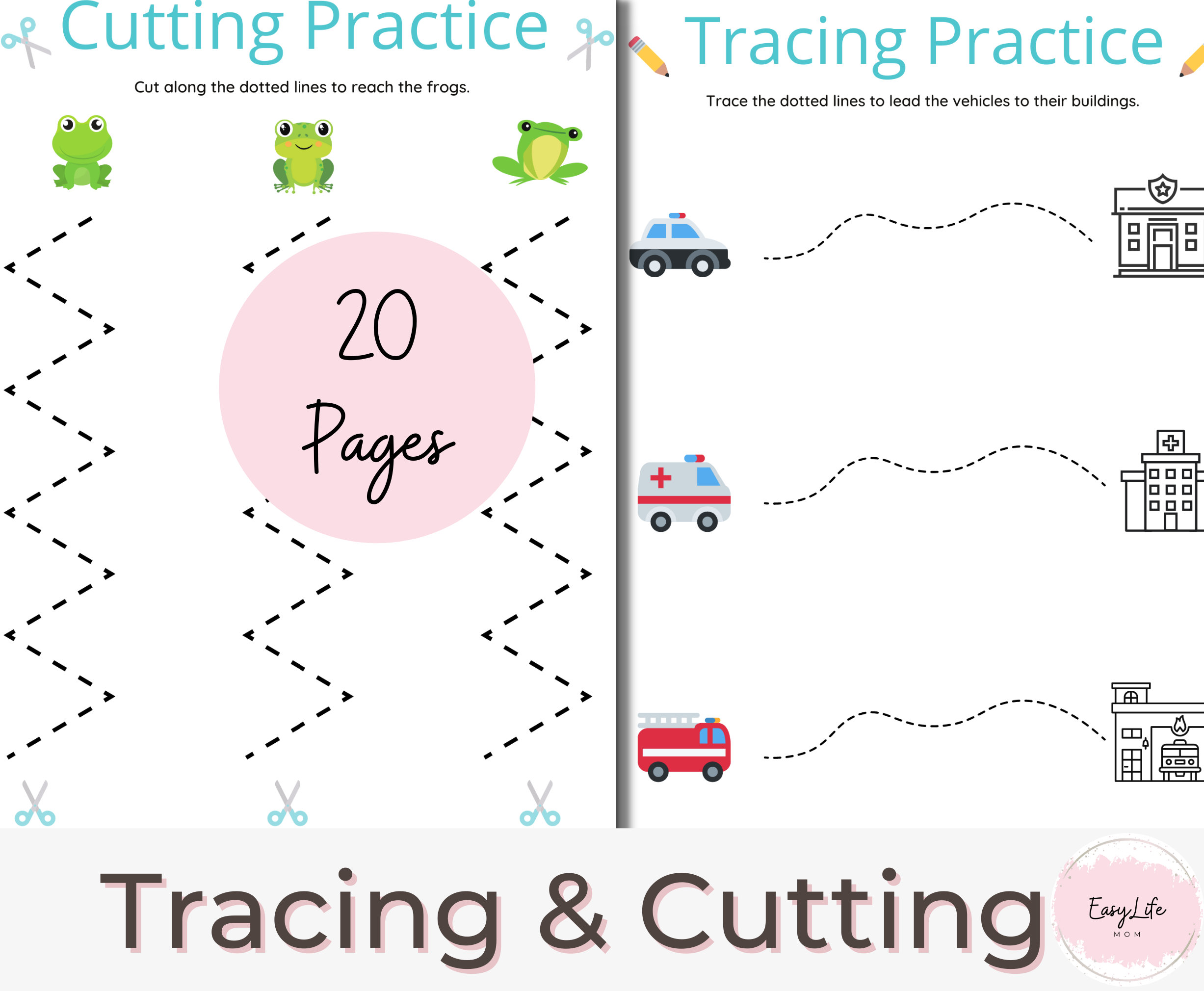 Cutting & Tracing Practice Cutting Skills Practice Cutting - Etsy