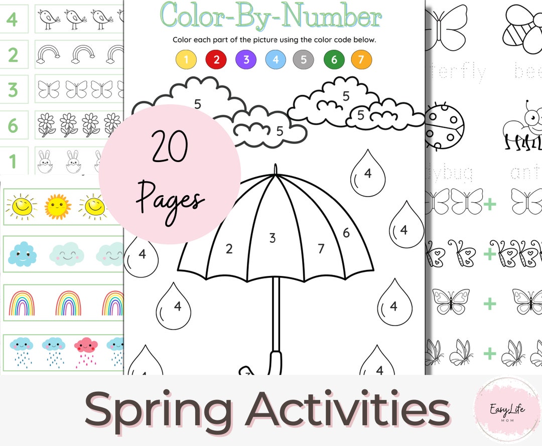 Spring Activity Bundle, Preschool Activities, Prek Worksheets, Learning ...