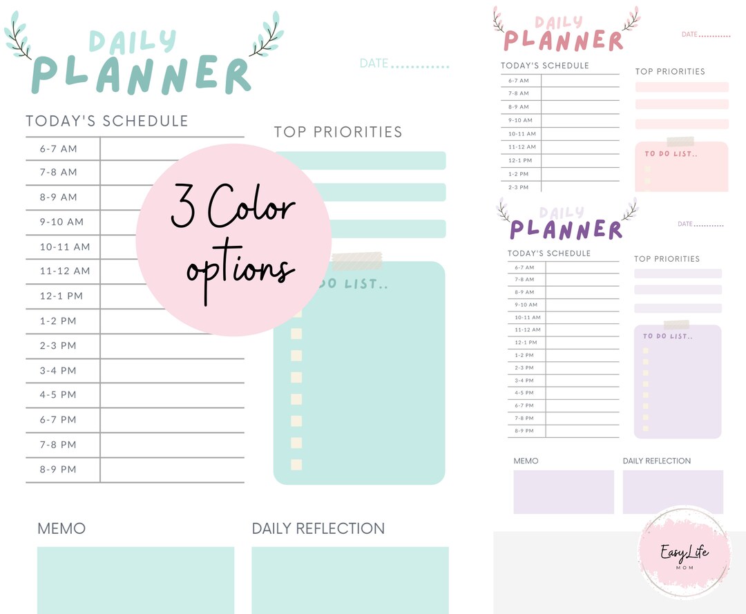 Printable Daily Planner, Daily Routine, to Do Planner, Daily Plans ...