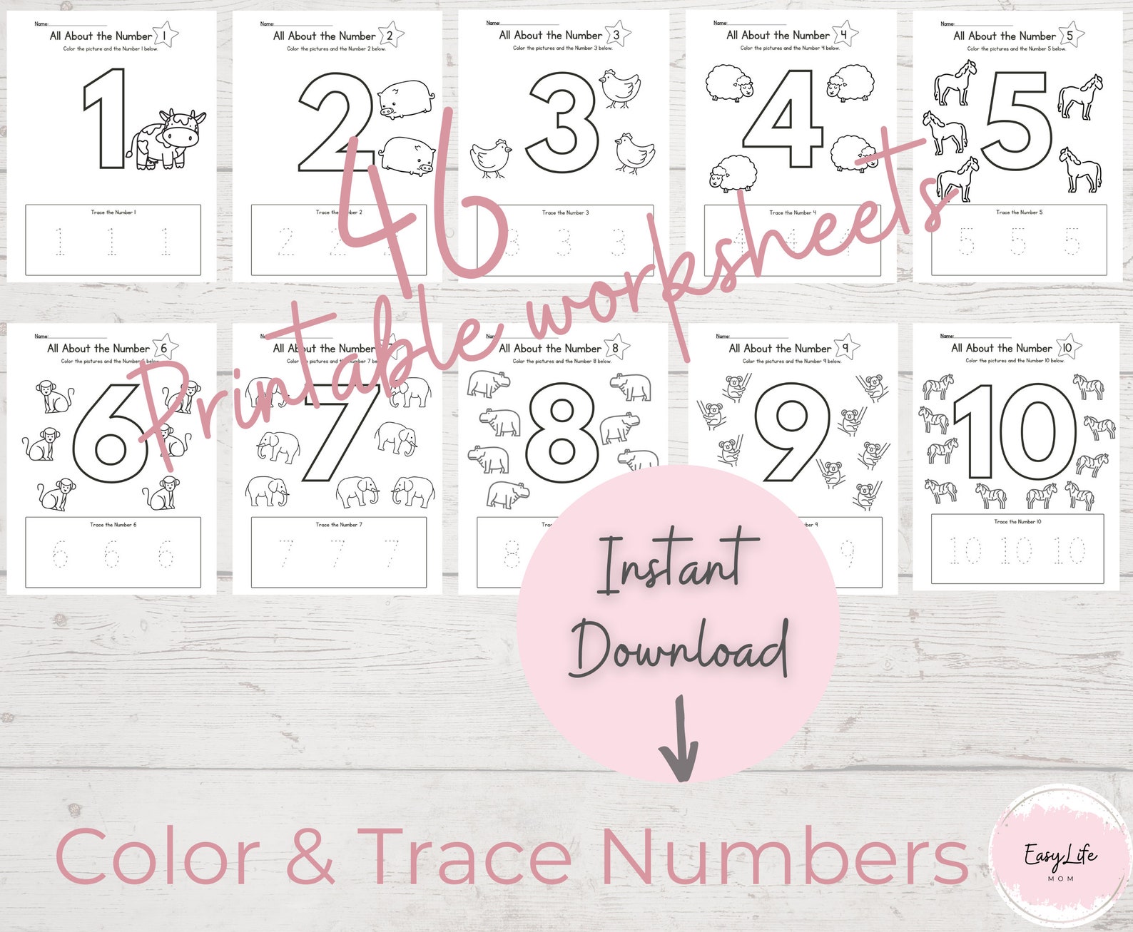 46 Printable All About Letters & Numberspreschool Prek - Etsy