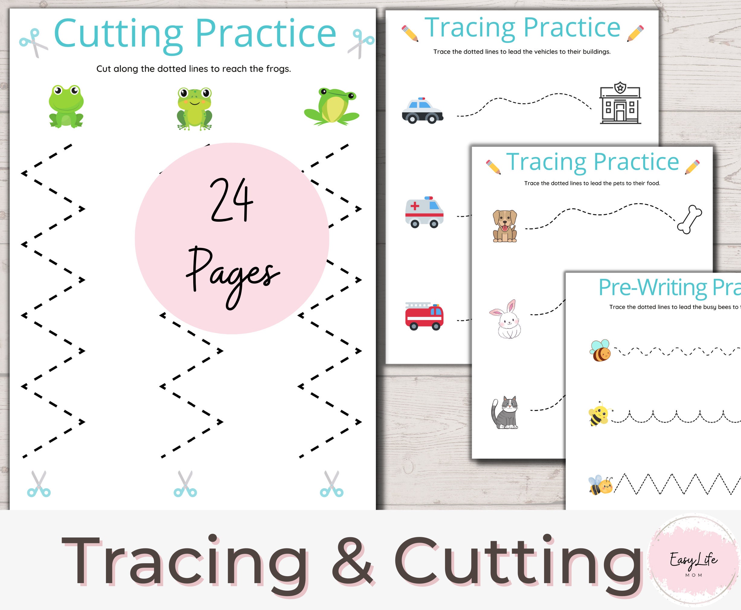 Cutting & Tracing Practice Cutting Skills Practice Cutting - Etsy