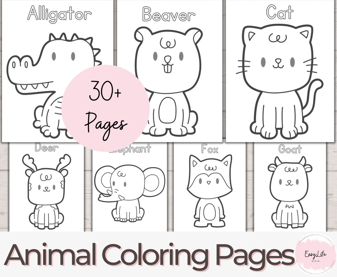 30 Coloring Pages Animal, Animal ABC Coloring, ABC Coloring Page ...