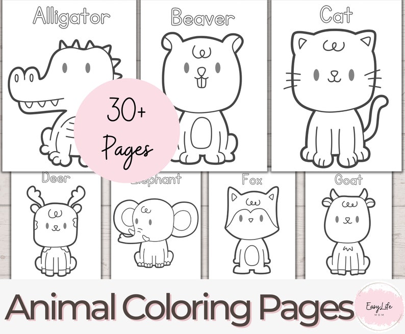 30 Coloring Pages Animal, Animal ABC Coloring, ABC Coloring Page ...