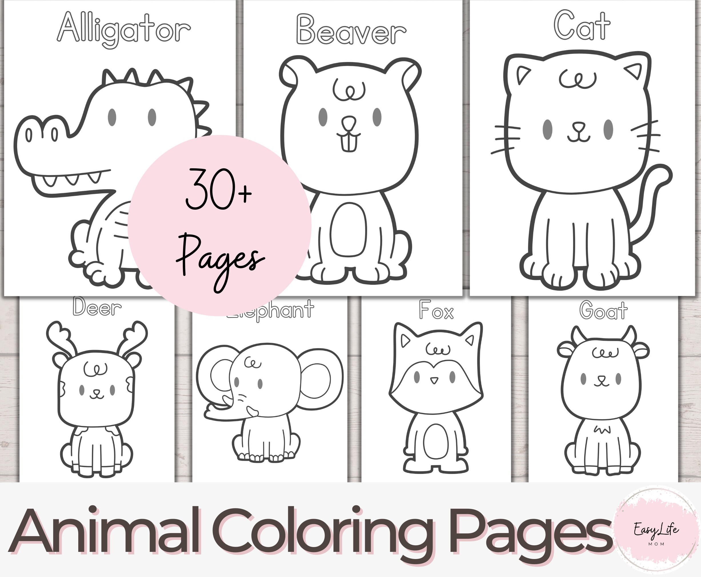 30 Coloring Pages Animal, Animal ABC Coloring, ABC Coloring Page ...