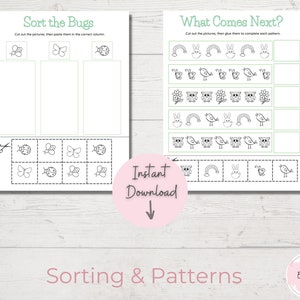 Spring Activity Bundle: Preschool Learning Worksheets (PDF) - Etsy
