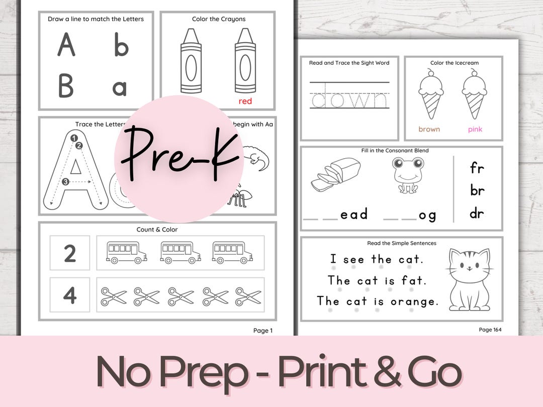 Pre-k Daily Review Morning Worksheets | No-prep Morning Work for ...