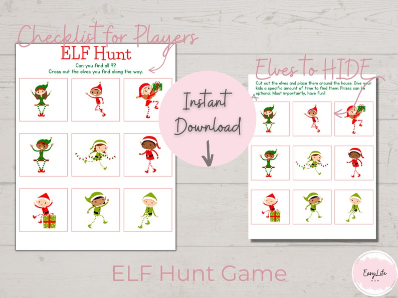 Elf Hunt Game: Printable Christmas Scavenger Hunt (PDF) - Etsy