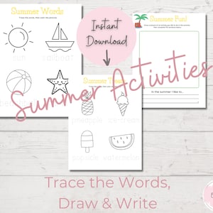 Summer Activity Bundle, Preschool Activities, Prek Worksheets, Learning ...