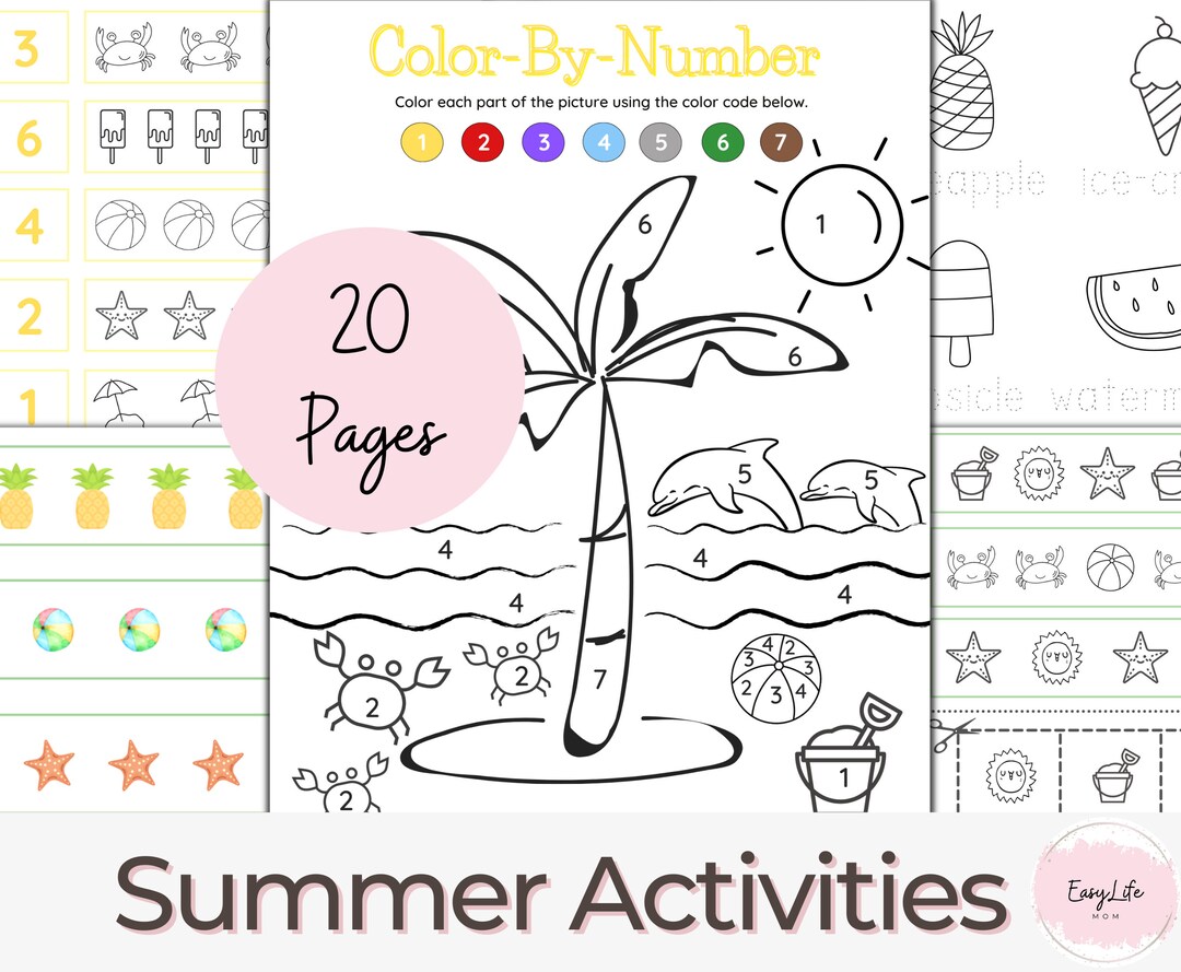 Summer Activity Bundle, Preschool Activities, Prek Worksheets, Learning ...