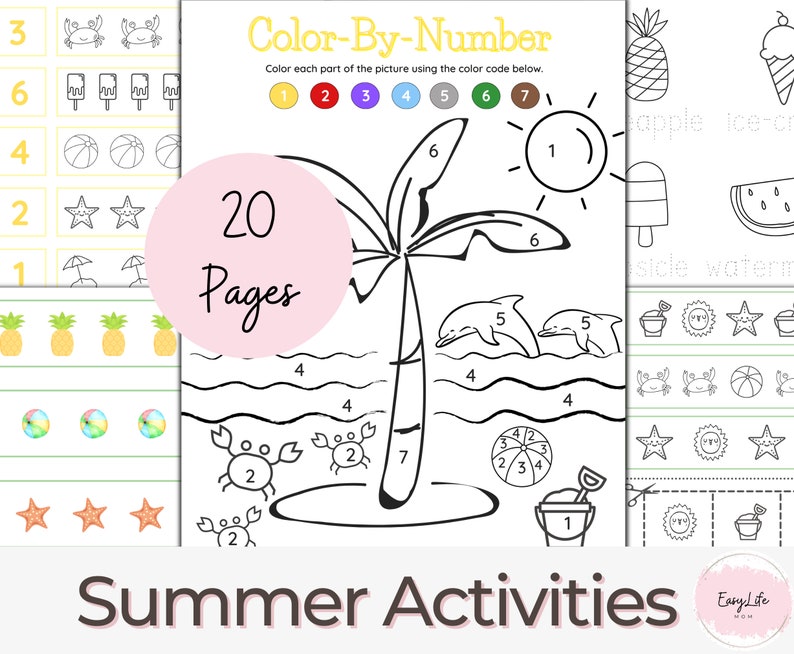 Summer Activity Bundle, Preschool Activities, Prek Worksheets, Learning ...