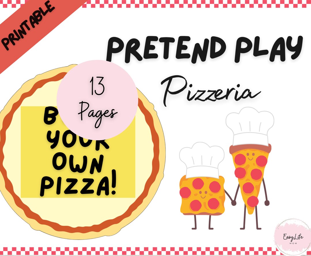 Build Your Own Pizza, Printable Pizza Activity, Pretend Play, Preschool ...