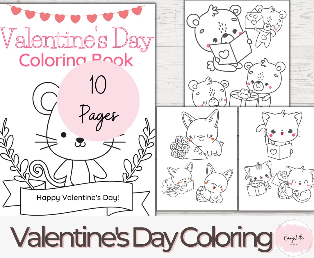Preschool Valentine's Day Coloring Book, Preschool, Prek Worksheets ...