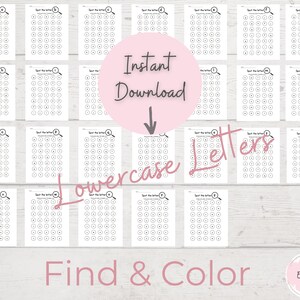 26 Spot the Letter Printables Lowercase Find the Letter Prek - Etsy