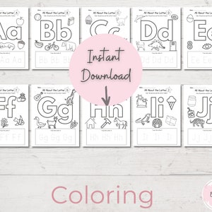 26 Printable Alphabet All About the Letter Worksheets, 26 Alphabet ...