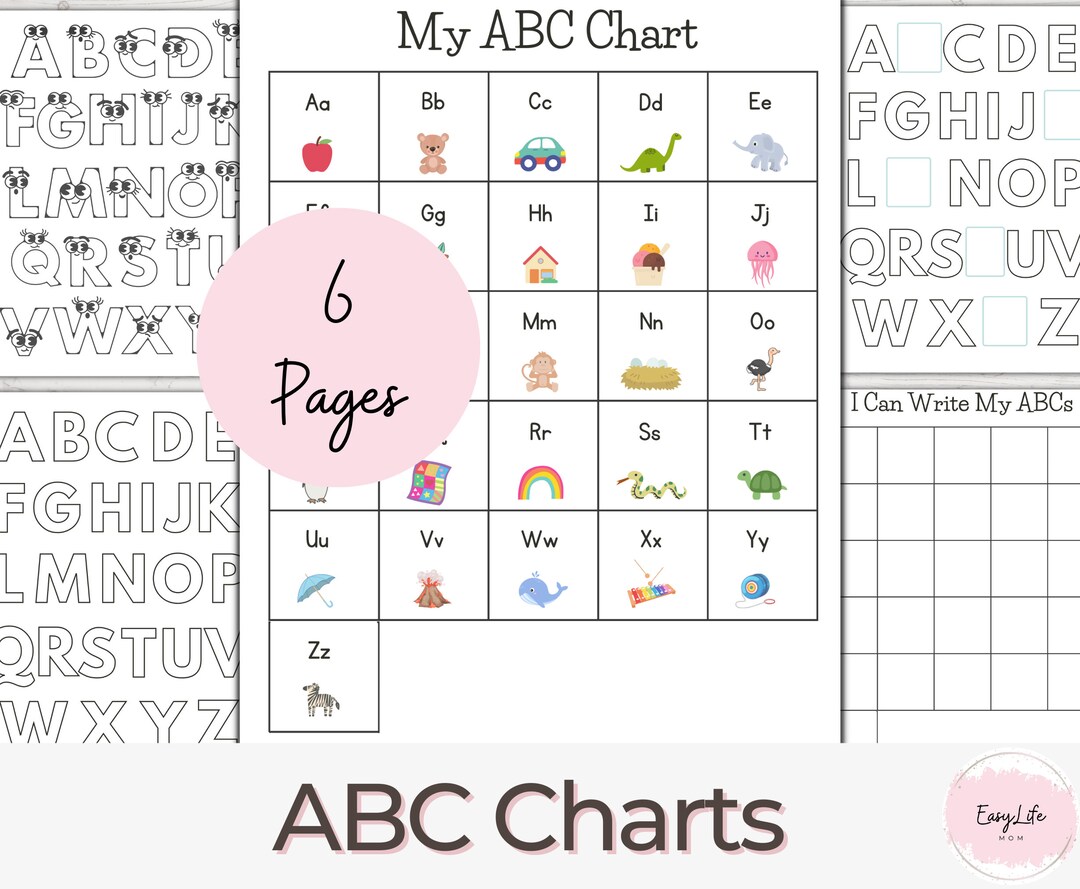 ABC Charts, Alphabet Coloring Pages, Alphabet Activities, Preschool ...