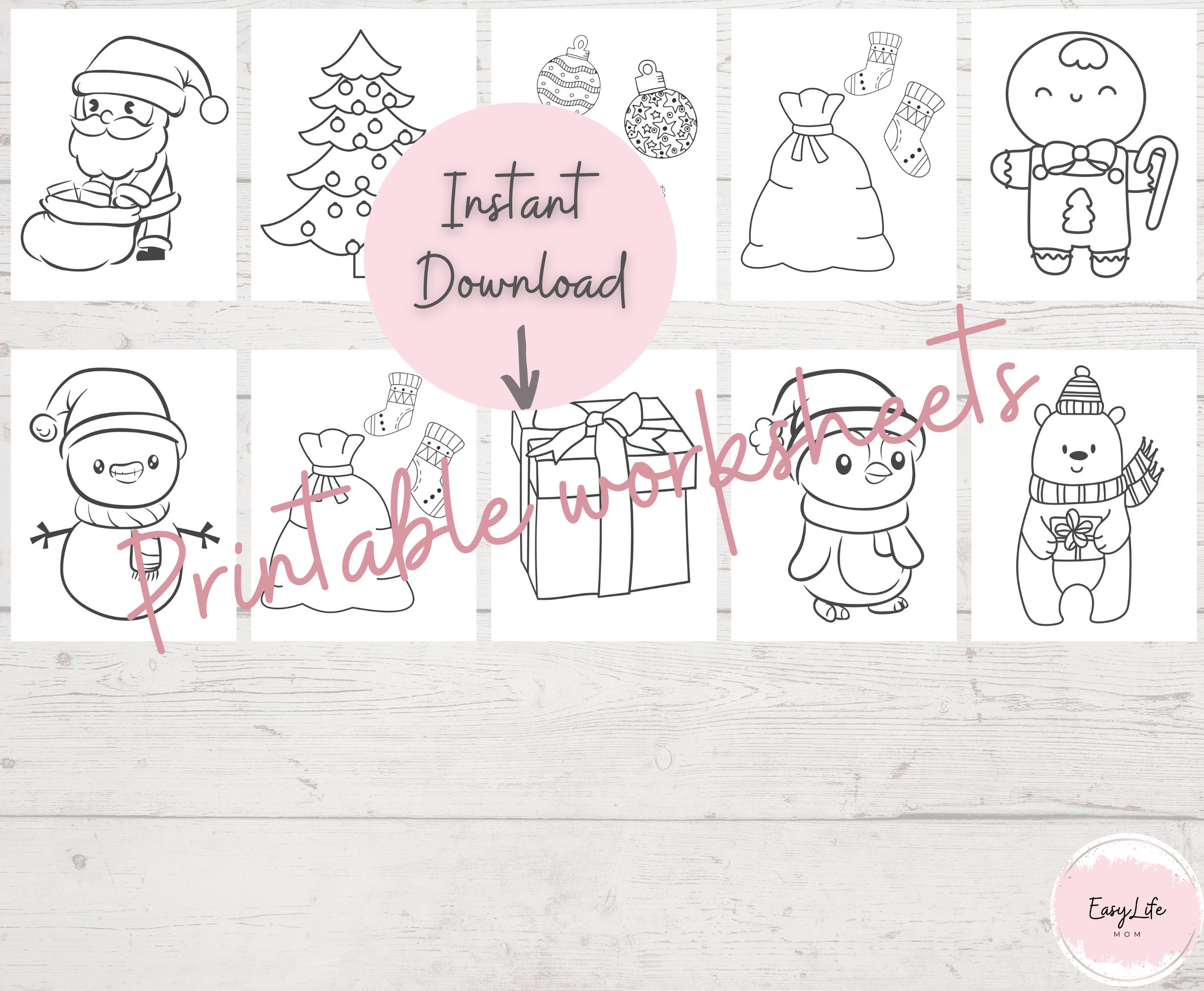 Christmas Coloring, Christmas Coloring Pages, Prek Worksheets, Holiday ...