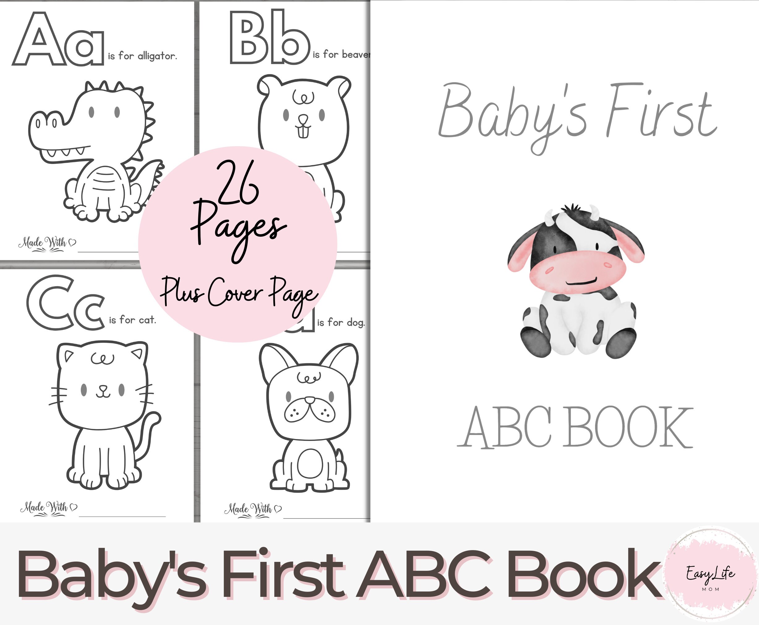 Baby's First ABC Book, ABC Book Baby Shower, Abc Book Baby, Abc Book ...