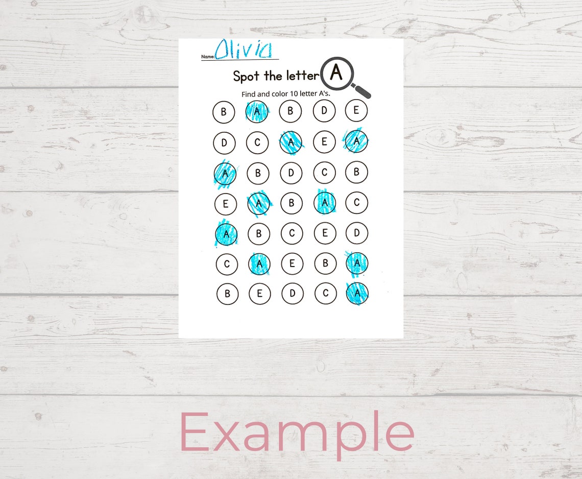 26 Spot the Letter Printables-uppercase, Pre-k Worksheets, Preschool ...