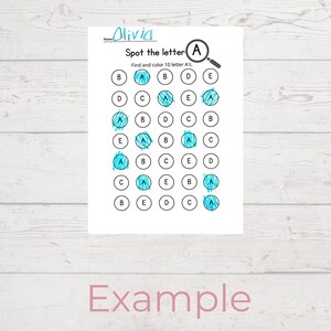 26 Spot the Letter Printables-uppercase, Pre-k Worksheets, Preschool ...