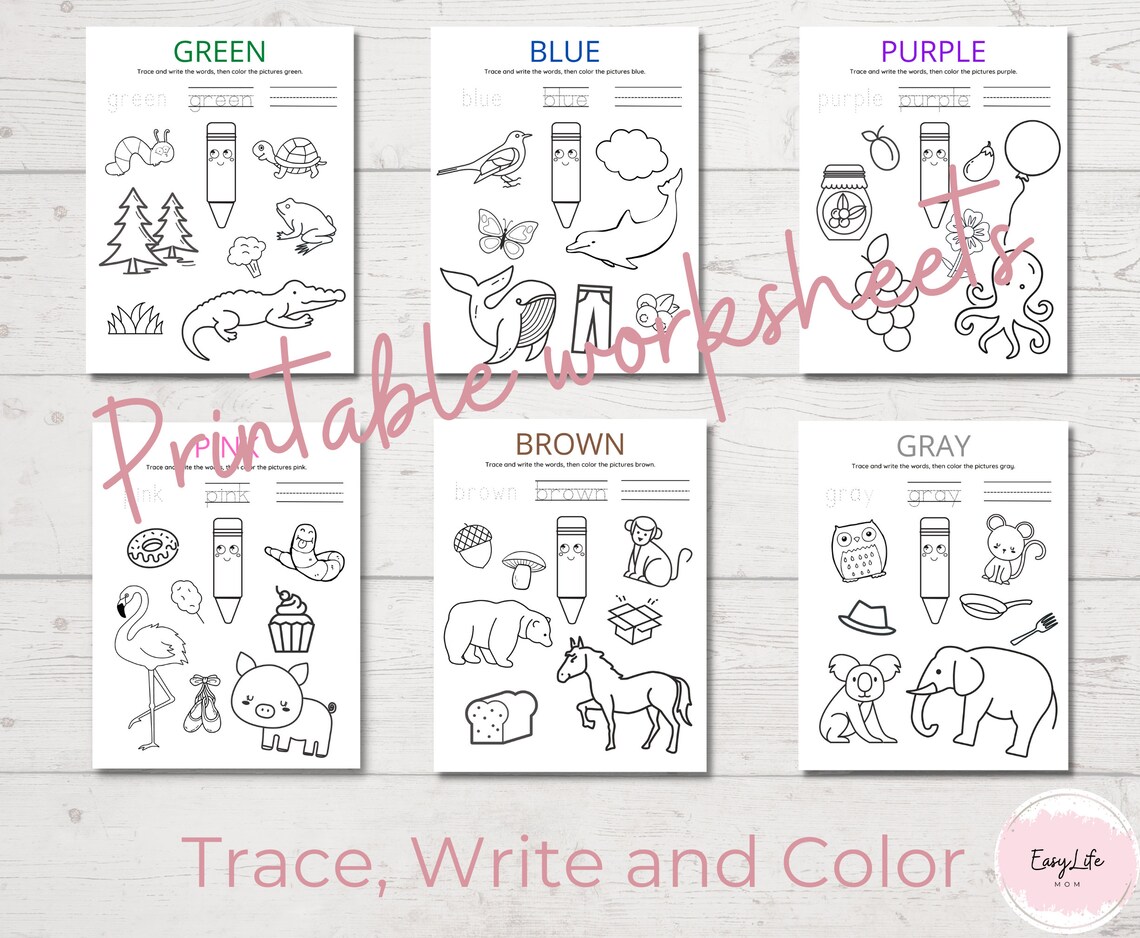 Printable Prek Worksheets, COLORS, Toddler, Learning Activities ...