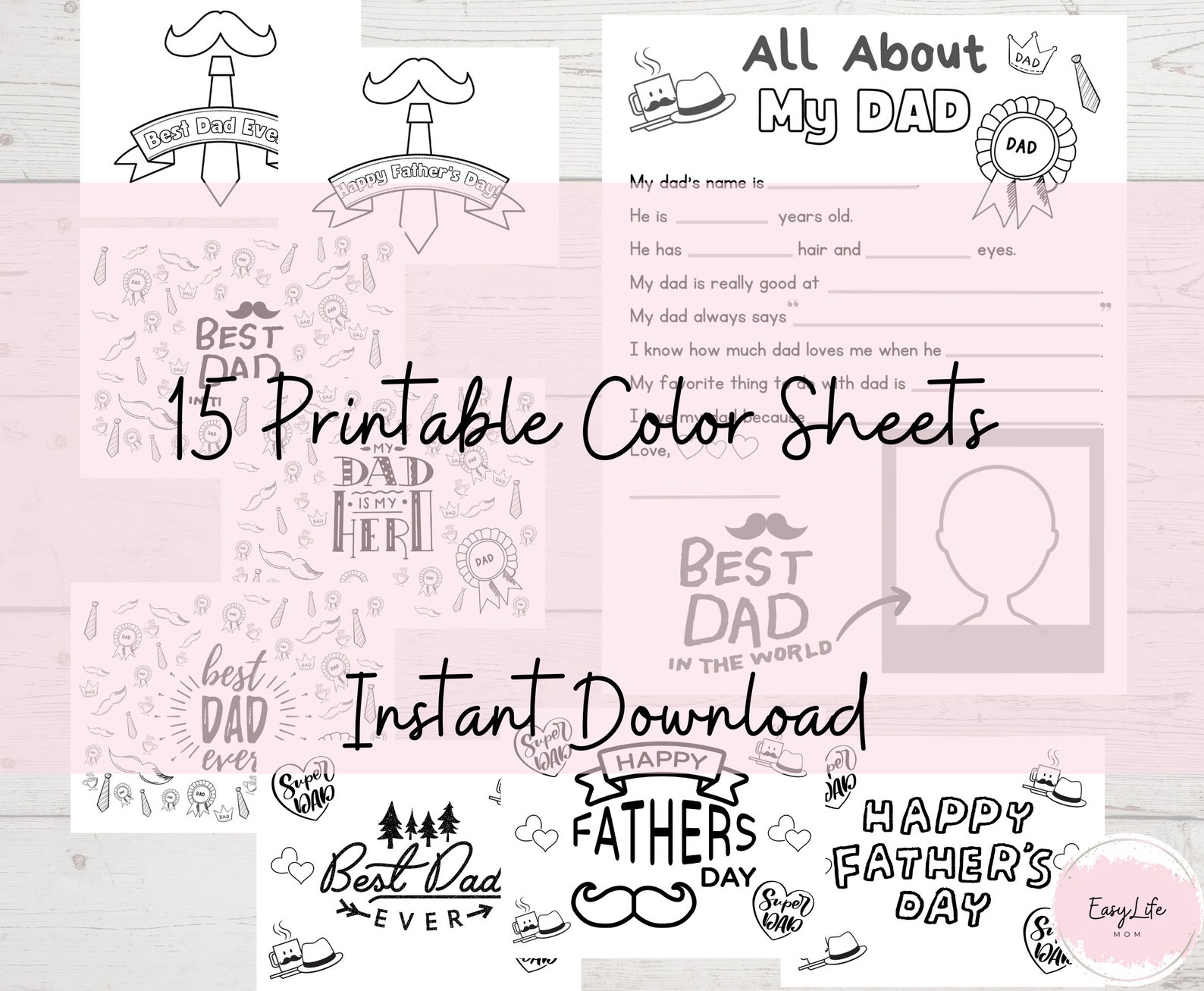 Father's Day Gift From Kids, All About Dad, Father's Day Printable ...