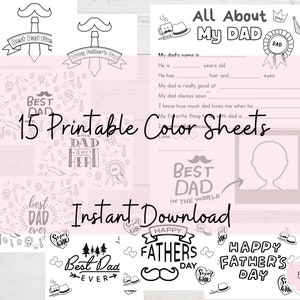 Father's Day Gift From Kids, All About Dad, Father's Day Printable ...
