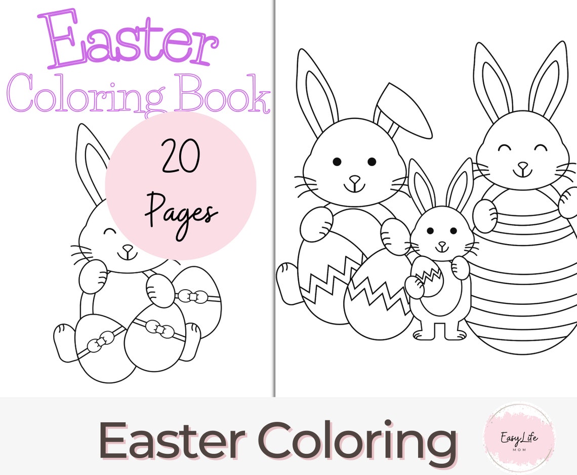 Easter Coloring Pages, 20 Printable Coloring Pages, Preschool Coloring ...