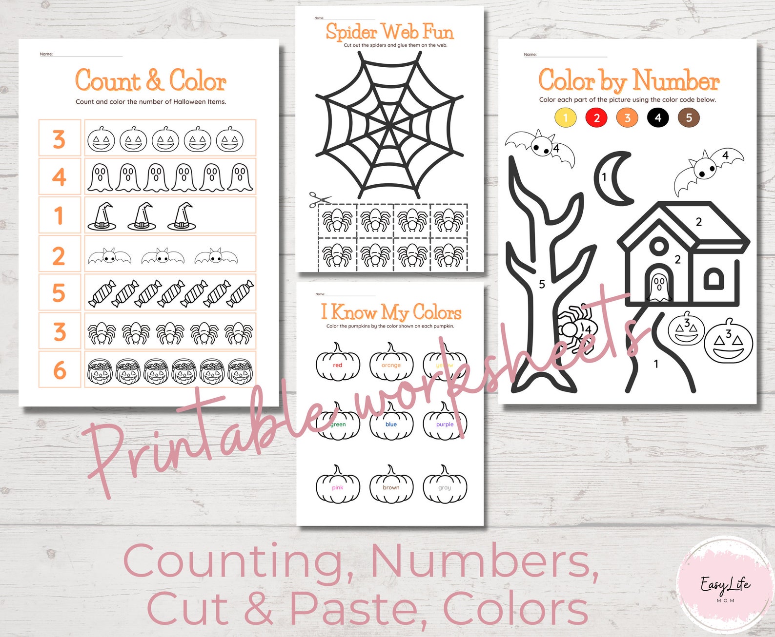 Halloween Activity Bundle, Preschool, Prek Worksheets, Homeschool ...