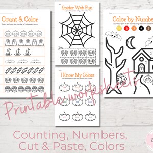 Halloween Activity Bundle, Preschool, Prek Worksheets, Homeschool ...