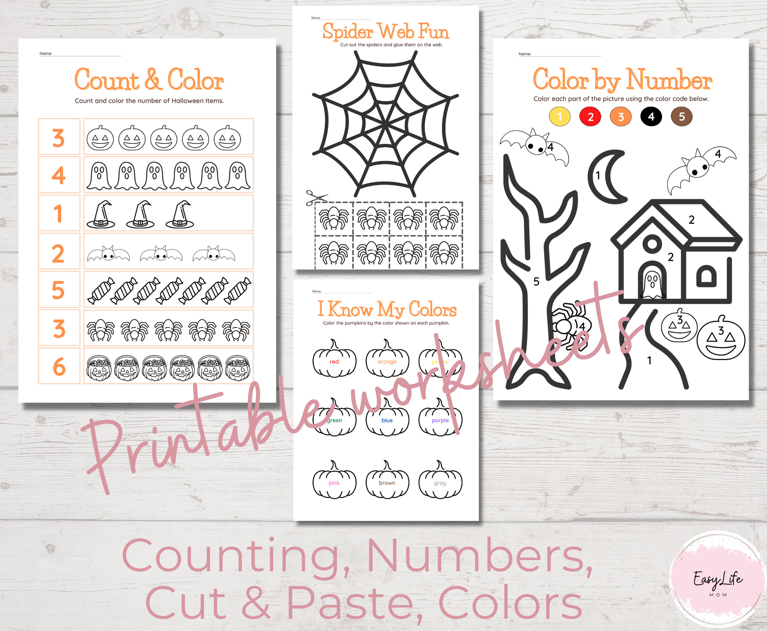 Halloween Activity Bundle, Preschool, Prek Worksheets, Homeschool ...
