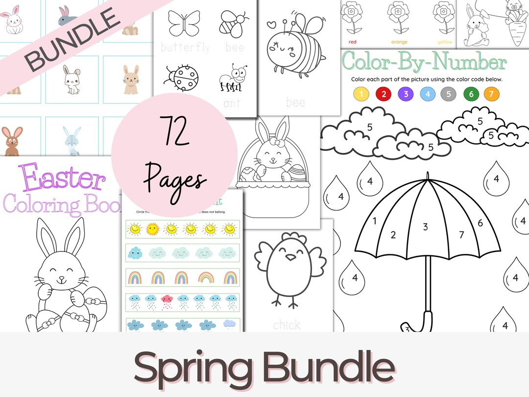 Spring Preschool Activity Bundle, Preschool Activities, Prek Worksheets ...