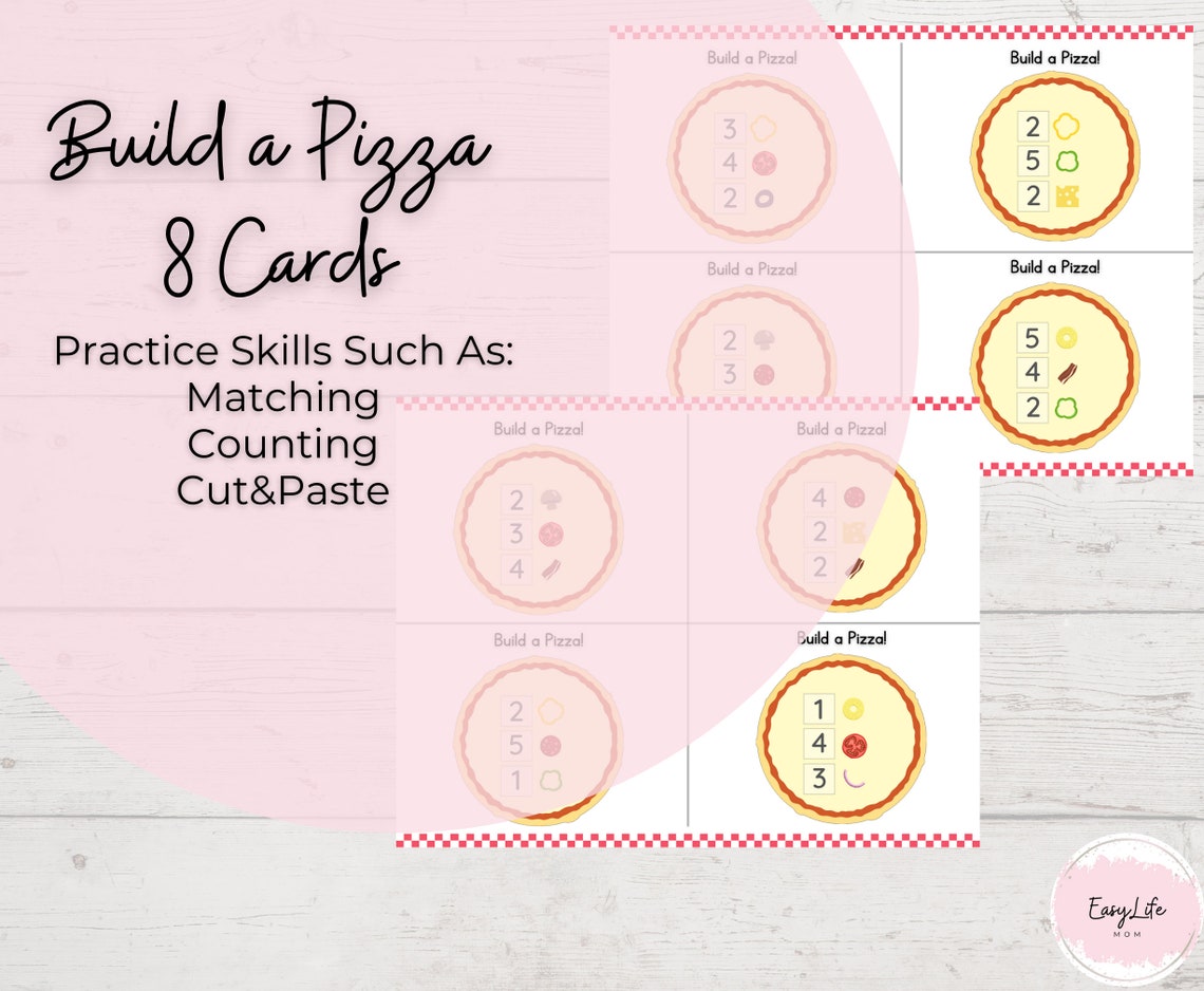 Build Your Own Pizza, Printable Pizza Activity, Pretend Play, Preschool ...
