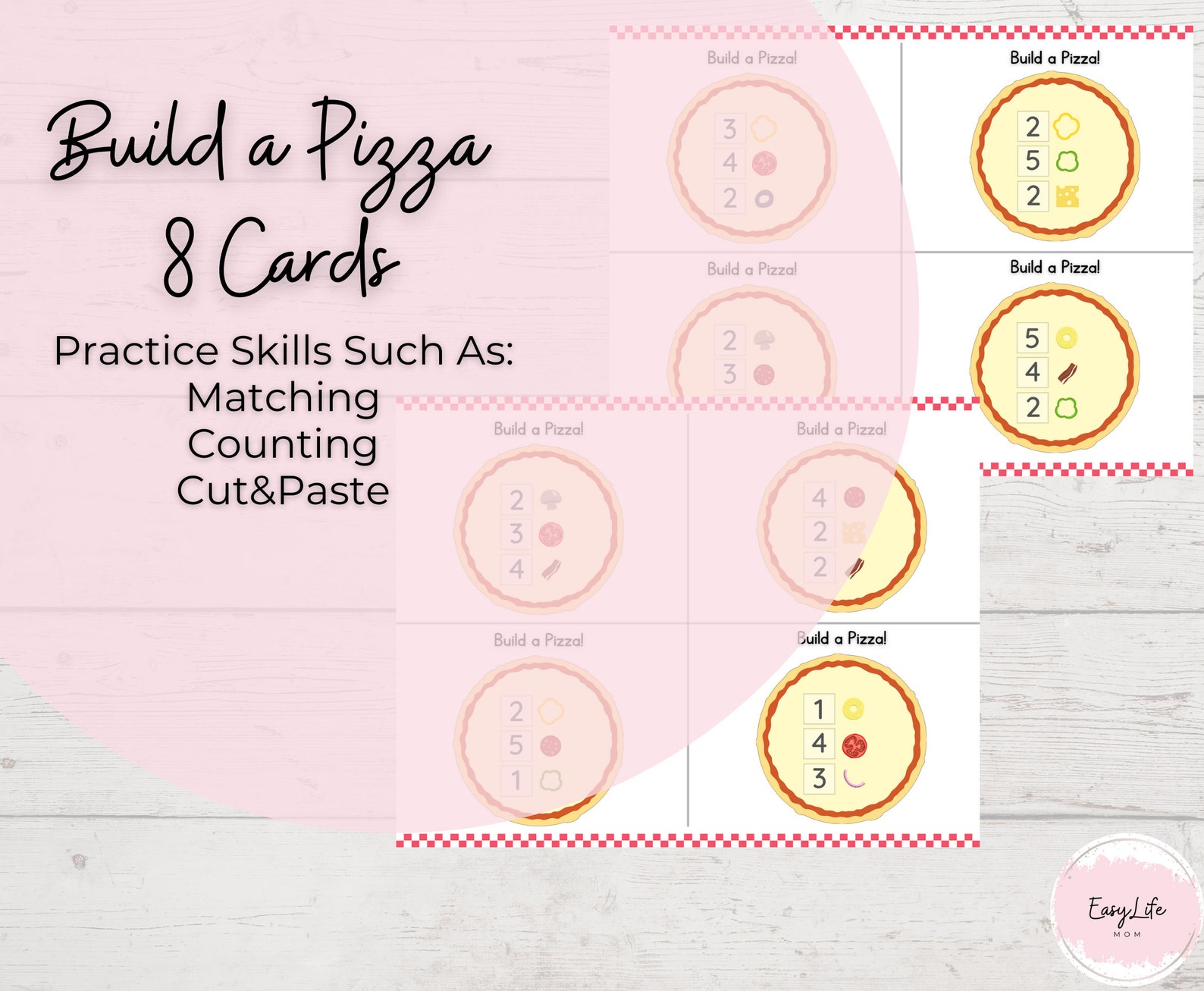 Build Your Own Pizza, Printable Pizza Activity, Pretend Play, Preschool ...