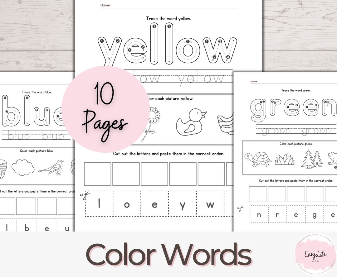 Printable Color Worksheets, Learning Activities, Kindergarten ...