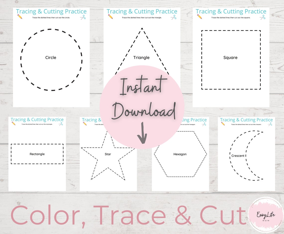 Cutting & Tracing Practice Cutting Skills Practice Cutting - Etsy