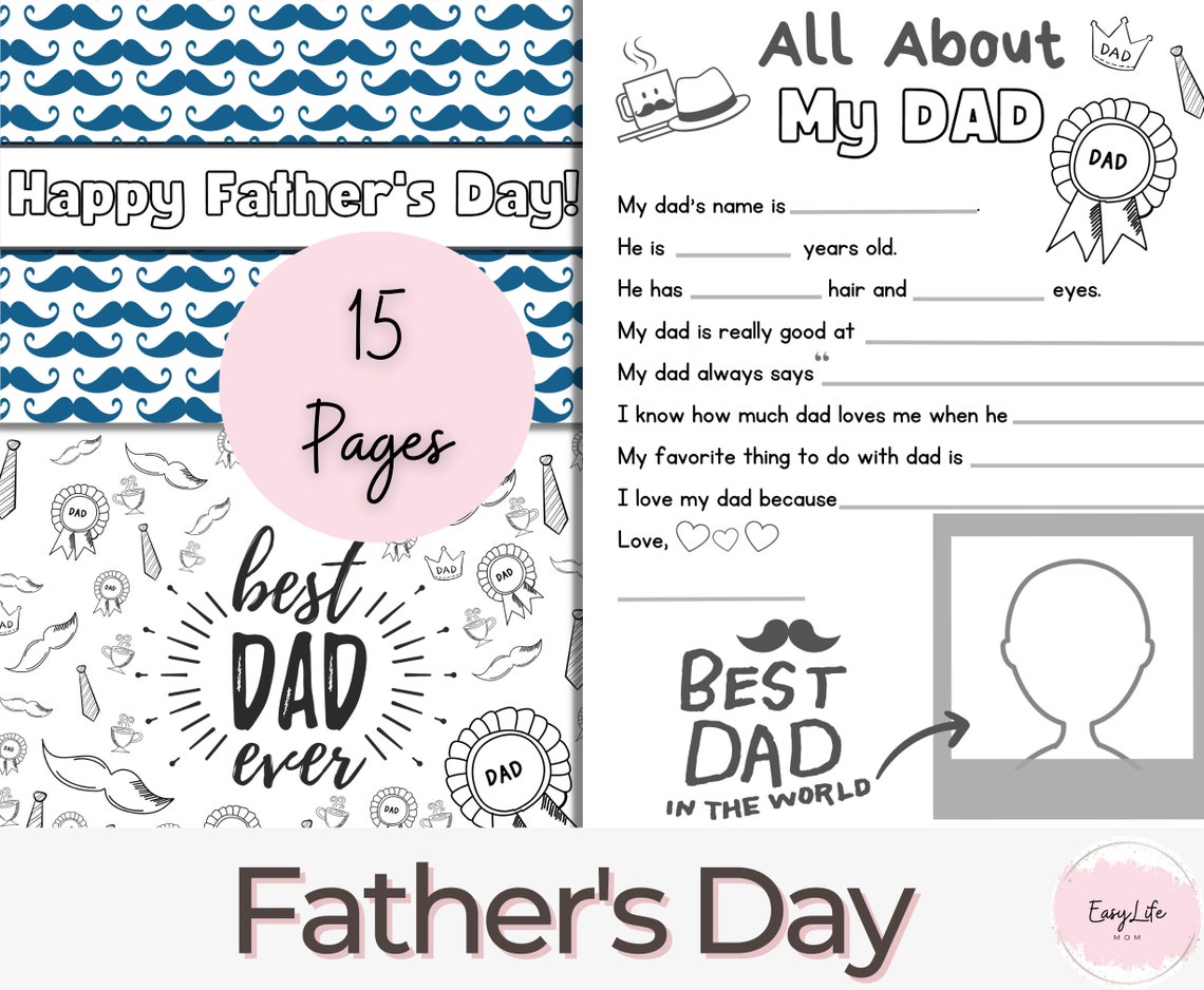 Father's Day Gift From Kids All About Dad Father's - Etsy