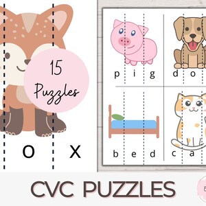 CVC Puzzle, CVC Words, Preschool Activities, Pre-k, Cvc Word Families ...