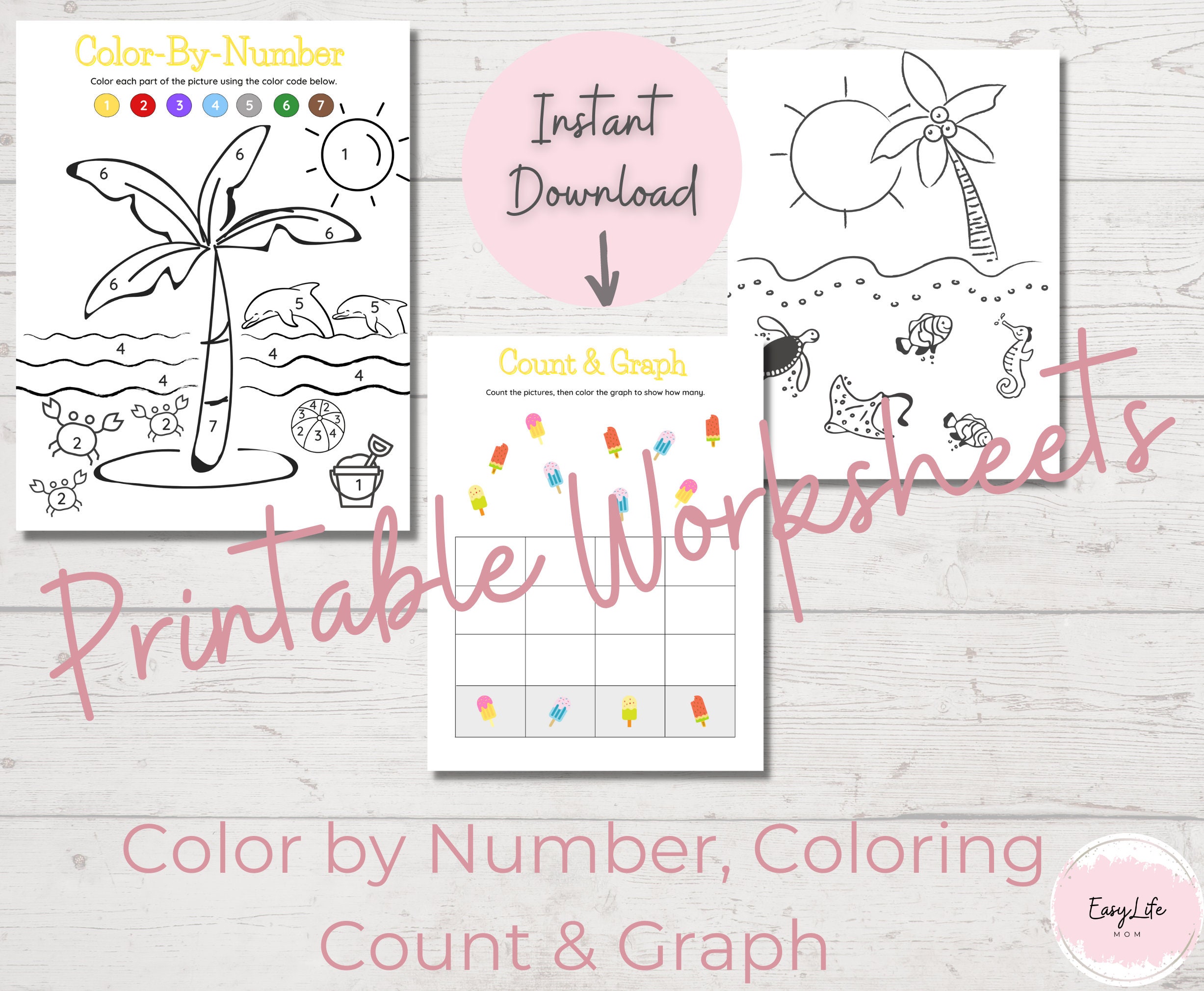 Summer Activity Bundle: Preschool Learning Worksheets (PDF) - Etsy