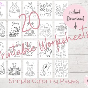 Easter Coloring Pages, 20 Printable Coloring Pages, Preschool Coloring ...