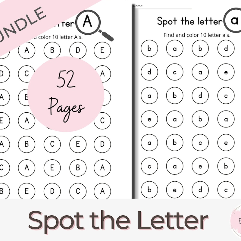 Alphabet Letter Search - Etsy