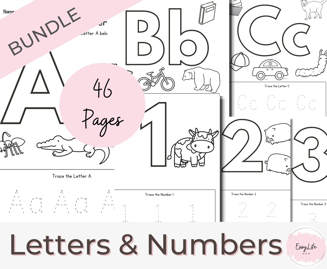 46 Printable All About Letters & Numbers,preschool, Prek Worksheets ...
