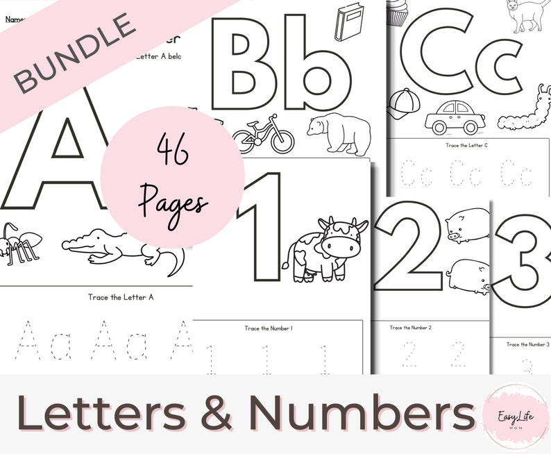 46 Printable All About Letters & Numberspreschool Prek - Etsy