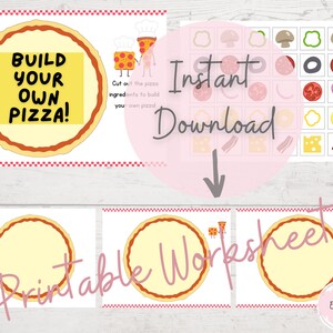 Build Your Own Pizza, Printable Pizza Activity, Pretend Play, Preschool ...