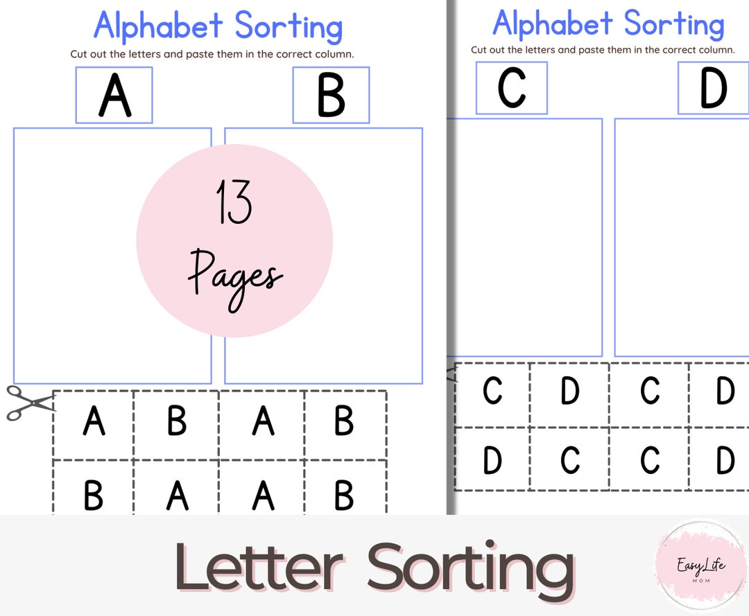 Alphabet Letter Sorting, Preschool Activities, Prek Worksheets ...