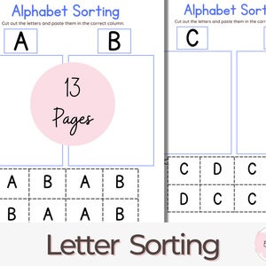 Alphabet Letter Sorting, Preschool Activities, Prek Worksheets ...