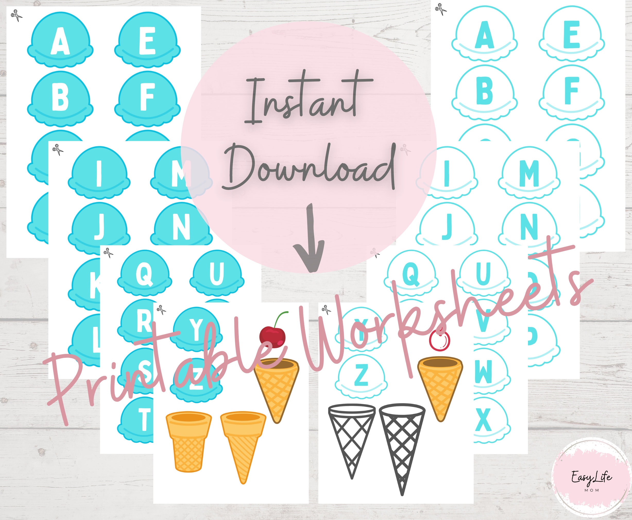 Ice Cream Name Activity Craft, Building My Name, Printable Prek ...