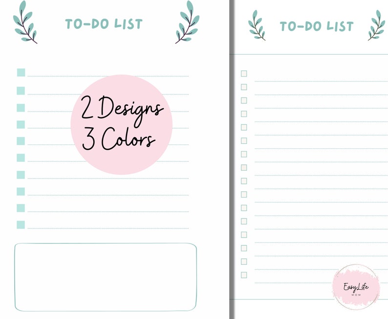 Printable to Do List, Daily Checklist, to Do List Checklist, Notes, to ...