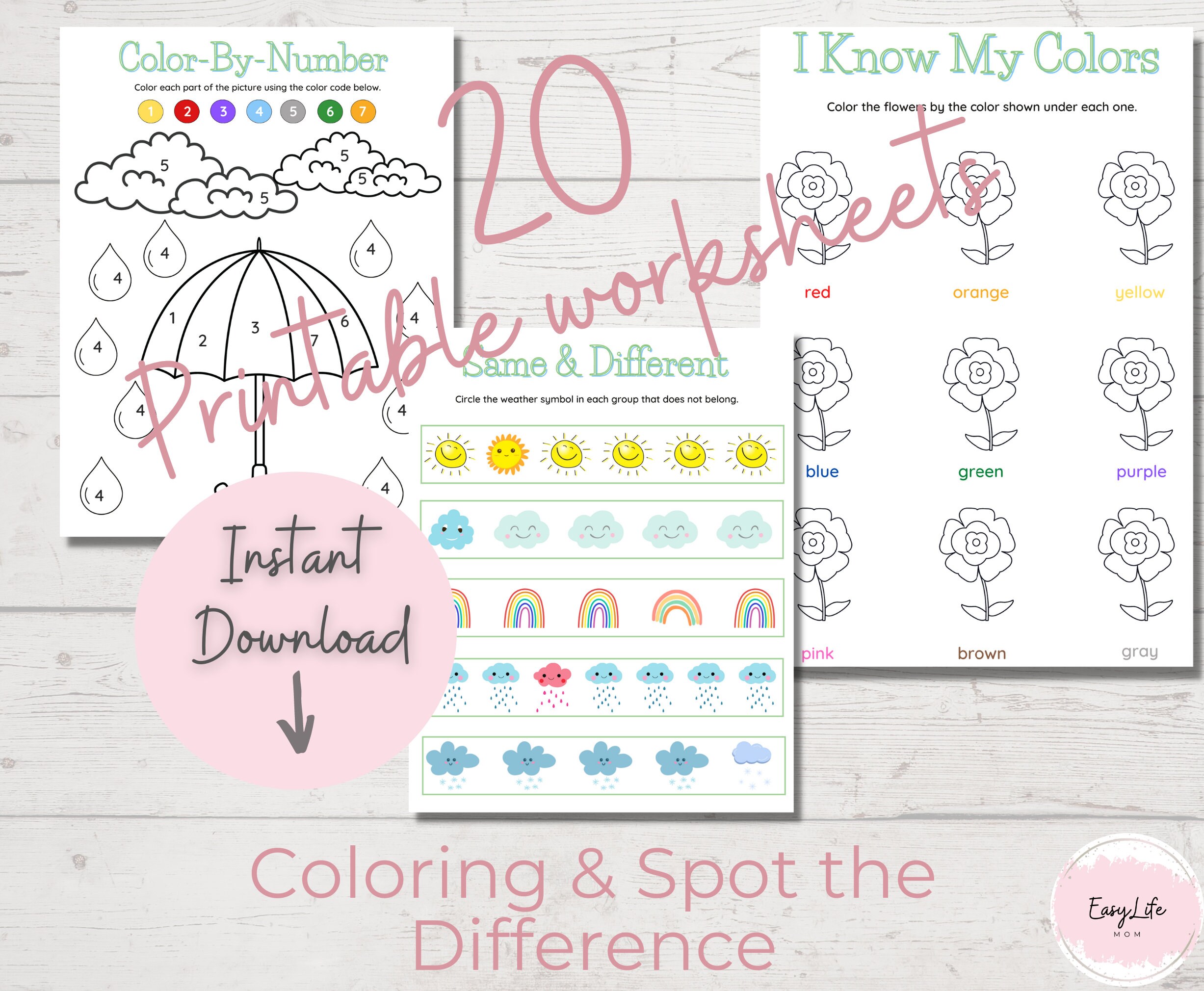 Spring Activity Bundle Preschool Activities Prek Worksheets - Etsy